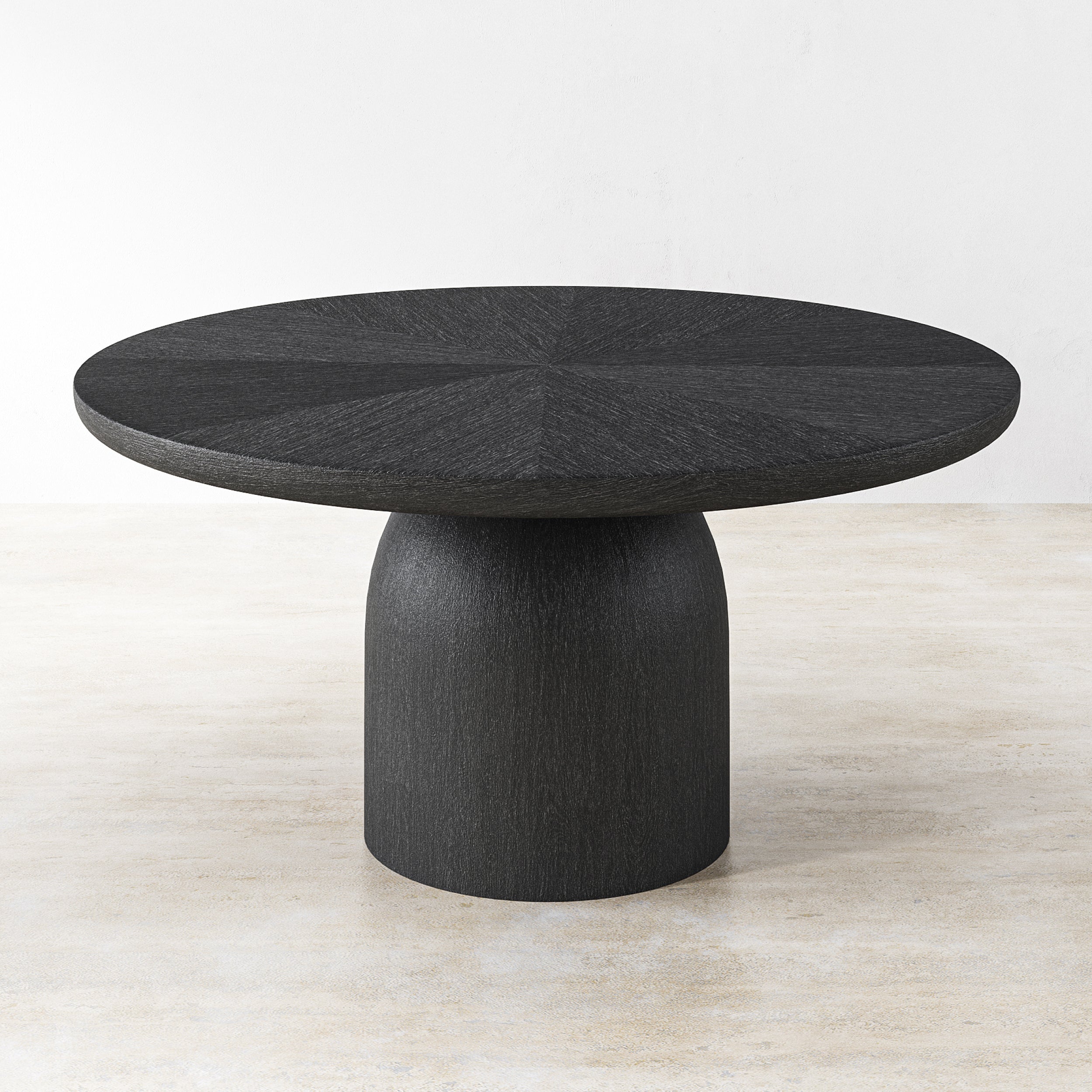 Bullet Round Dining Table - Oak Wood | Casa Blanco