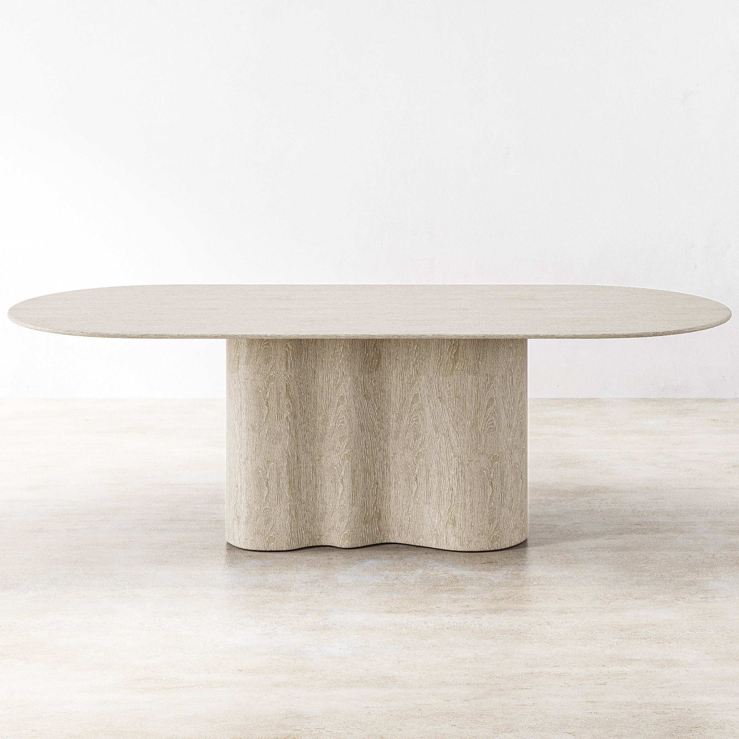 Waves Dining Table - Oak Wood | Casa Blanco